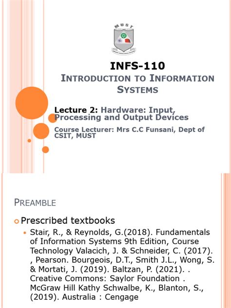 Infs 110 Lecture Notes 2 Pdf Computer Data Storage Central
