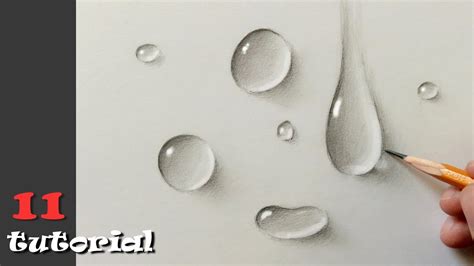 Как нарисовать реалистичные капли воды Очень простой рисунок Youtube
