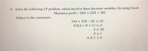 Solved Solve The Following LP Problem Which Involves Chegg Com