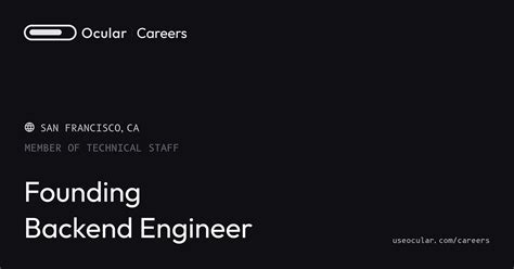 Member Of Technical Staff Founding Backend Engineer At Ocular Ai Y Combinator