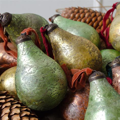 Buy Vintage Style Glass Pear Decoration — The Worm That Turned