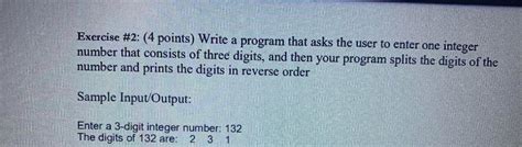 Solved Exercise 2 4 Points Write A Program That Asks The