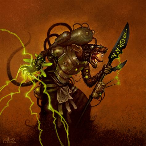 Warlock Engineer Warhammer Skaven Warhammer Art Evans Art