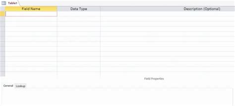 How To Create Tables With Table Designer In Access