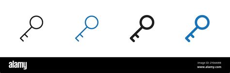 key icon linear vector graphics sign or symbol set for web app ui stock vector image and art alamy