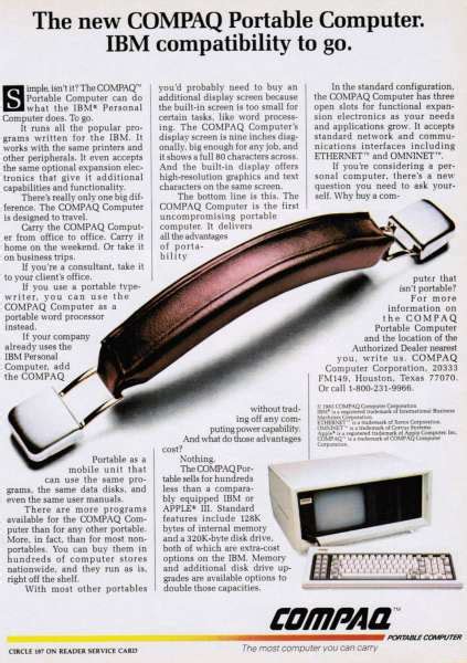 Compaq Portable Vintage Computer