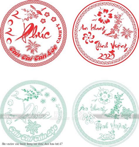File Vector Cnc Laser Lieng Tet Khac Dua Hau Tet 67