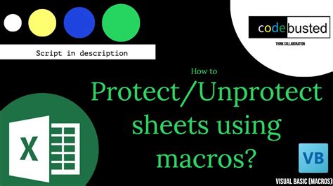 Protect Or Unprotect Sheet By Using Macro Basic To Advance Microsoft Excel Youtube