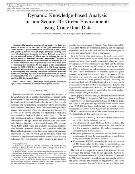 Pdf Dynamic Knowledge Based Analysis In Nonsecure 5g Green