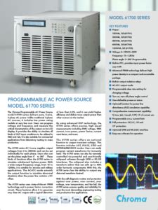 3 Phase Programmable AC Source Chroma
