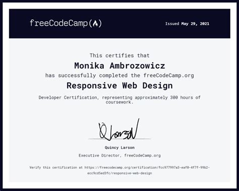 Monika Ambrozowicz On Linkedin Webdevelopment Html Css Freecodecamp