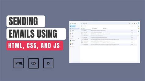 How To Send An Email Using Html Css And Js Emailjs Youtube
