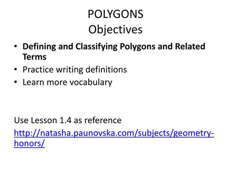 PPT POLYGONS Objectives PowerPoint Presentation Free Download ID