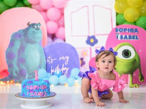 Smash Cake Monster Inc Fiesta De Monster Inc Cumpleaños De Monsters Inc Decoraciones De