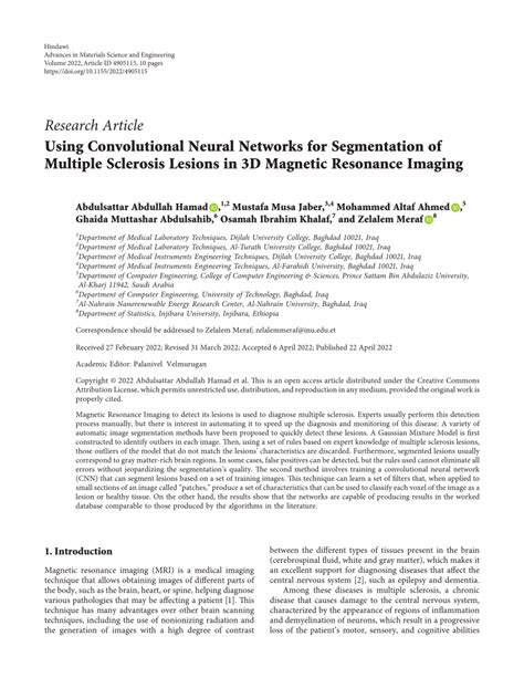 Pdf Using Convolutional Neural Networks For Segmentation Of Multiple Sclerosis Lesions In 3d