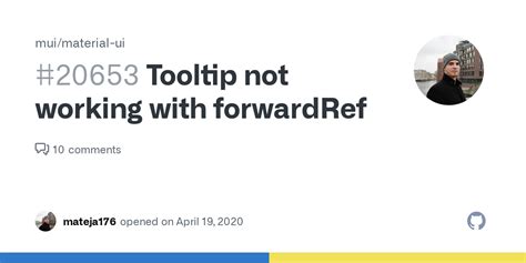 Tooltip Not Working With Forwardref · Issue 20653 · Muimaterial Ui