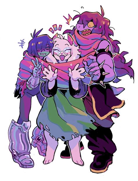 Kris Susie And Ralsei Deltarune Drawn By Narunotnaruse Danbooru