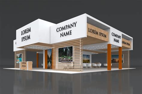 부스 전시 스탠드 스톨 16x16m 높이 500cm 4면 개방형 3d 모델 Turbosquid 2024628