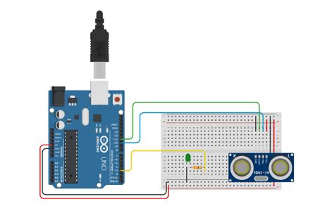 Circuit Design Primer Sistema Con Un Sensor De Aproximidad Tinkercad