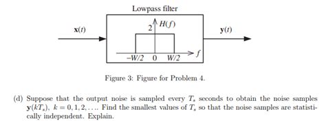 Solved 4 The Input Noise X T Applied To The Filter In Chegg Com