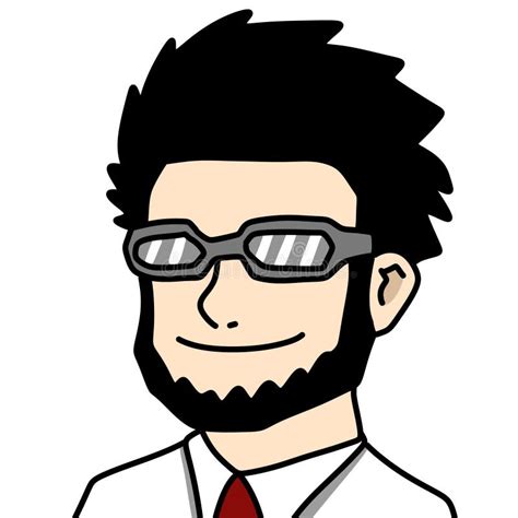 Illustration Of A Man With Glasses Stock Illustration Illustration Of