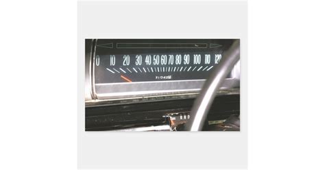 1966 Classic Car Speedometer Rectangular Sticker Zazzle 1966 Classic Car Speedometer Rectangular Sticker Zazzle