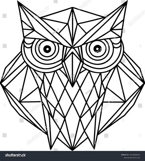 High Quality Geometric Owl Vector Stock Vector Royalty Free