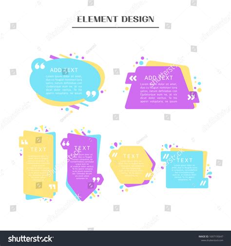 Colorful Geometric Shape Text Box Design Stock Vector Royalty Free 1697195647 Shutterstock