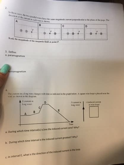 In These Cases The Two Parallel Wires Have The Same Chegg Com
