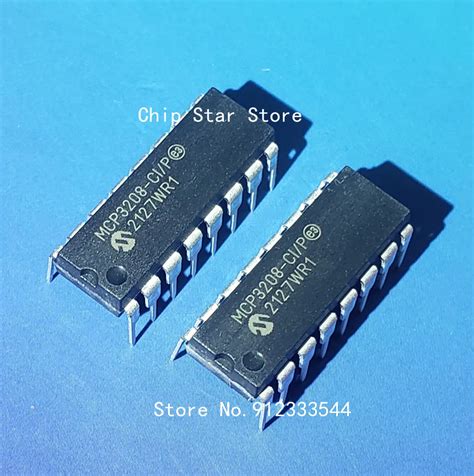 1 50pcs Mcp3208 Ci P Mcp3208 Dip28 Analog To Digital Converter 100 New