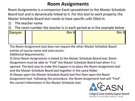 Ppt Room Assignments Powerpoint Presentation Free Download Id1600674