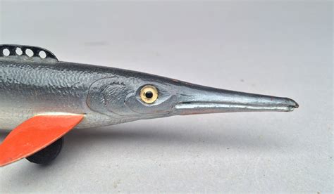 Excellent Carved Gar Spearing Decoy Sonny Bashore Paulding Ohio
