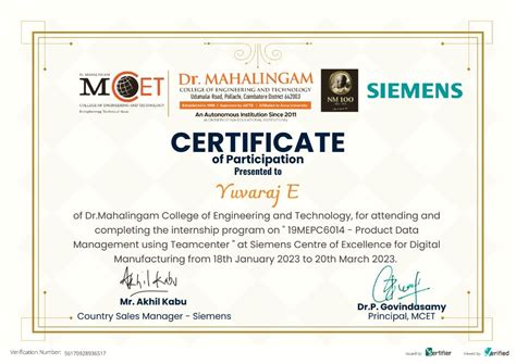 Yuvaraj Eswarasamy On Linkedin Internship Careerdevelopment Mcet