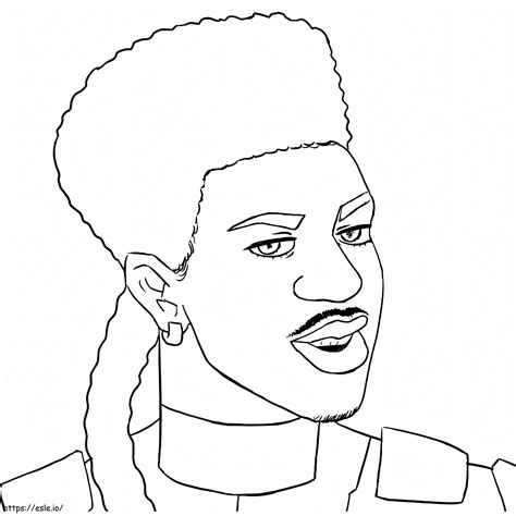 Cool Lil Nas X Coloring Page