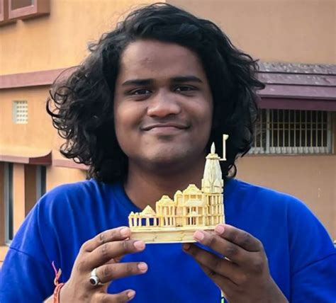 odisha artist saswat ranjan sahoo constructs miniature ram temple using 936 matchsticks orissapost