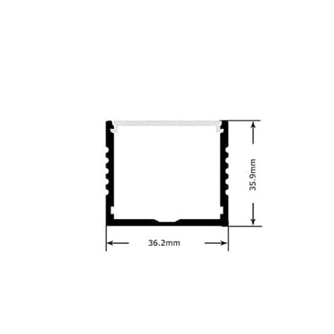 Large Surface Mounted Aluminium Profile For LED Strip Lightss