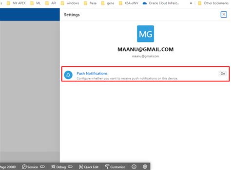 How To Enable Push Notification In Oracle Apex 231 Uthamaselvan