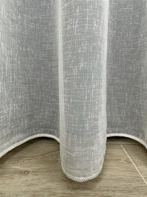 ᐉ Тюль однотонна Льон з обтяжувачем на тасьмі 6 см 500х250 см Молочний 11242269 • Краща ціна в