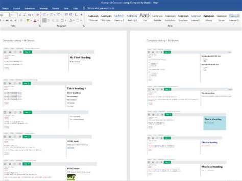 Computer Coding Html Tag Help Sheet Teaching Resources