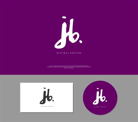 Jb Initial Handwriting Or Handwritten Logo For Identity Logo With