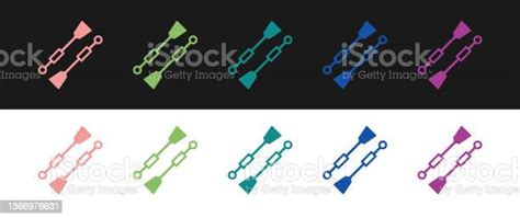 흑백 배경에서 격리된 Oars 또는 패들 보트 아이콘을 설정합니다 벡터 강에 대한 스톡 벡터 아트 및 기타 이미지 강 검은색 경쟁 Istock