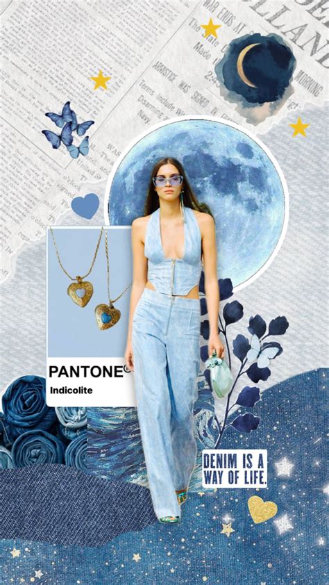 Denim Delight Blue Denim Nightsky Monochromatic Fashion Fyp Fashion Layout Indian