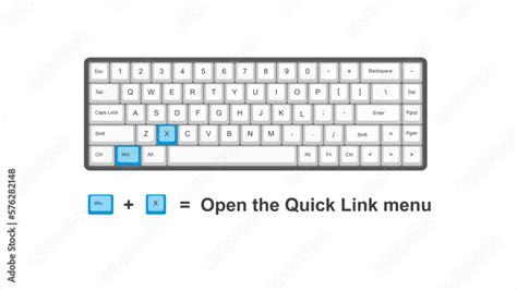 Vector Control Win X Open The Quick Link Menu Keyboard Shortcuts Windows With Keyboard