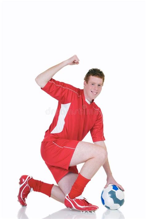 Young Male Soccer Player Stock Image Image Of Headed 5028951