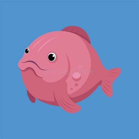 Blob Fish Vector Art Illustration Stock Vector Illustration Of Cute Font 355432453