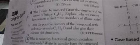 16 What Is Meant By Isomers Draw The Structures Of Two Isomers Of Butan