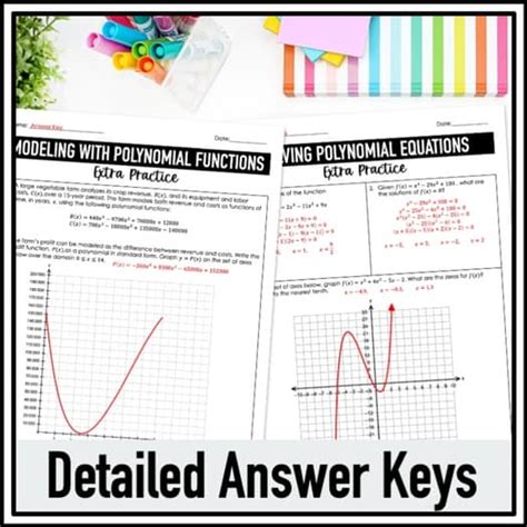 Key Features And Graphing Polynomial Functions Algebra 2 Unit Tpt