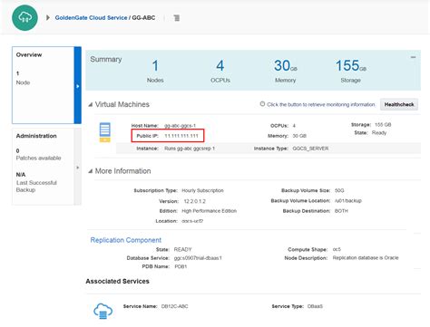 Find The IP Address Of An Oracle Public Cloud Service VM