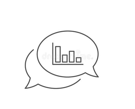 Histogram Chart Line Icon Financial Graph Vector Stock Vector