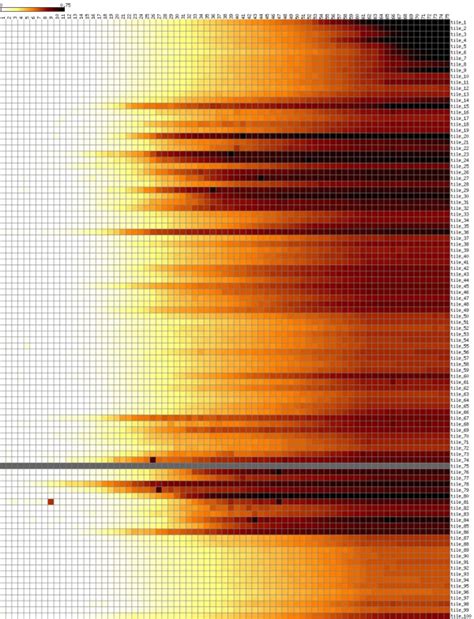 Example Heat Map Showing Several Commonly Observed Quality Defects